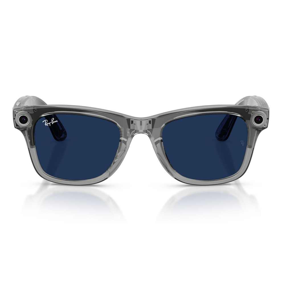 Lentes De Sol Ray-Ban Meta 0RW4012 Wayfarer Transitions Azul/Gris ...