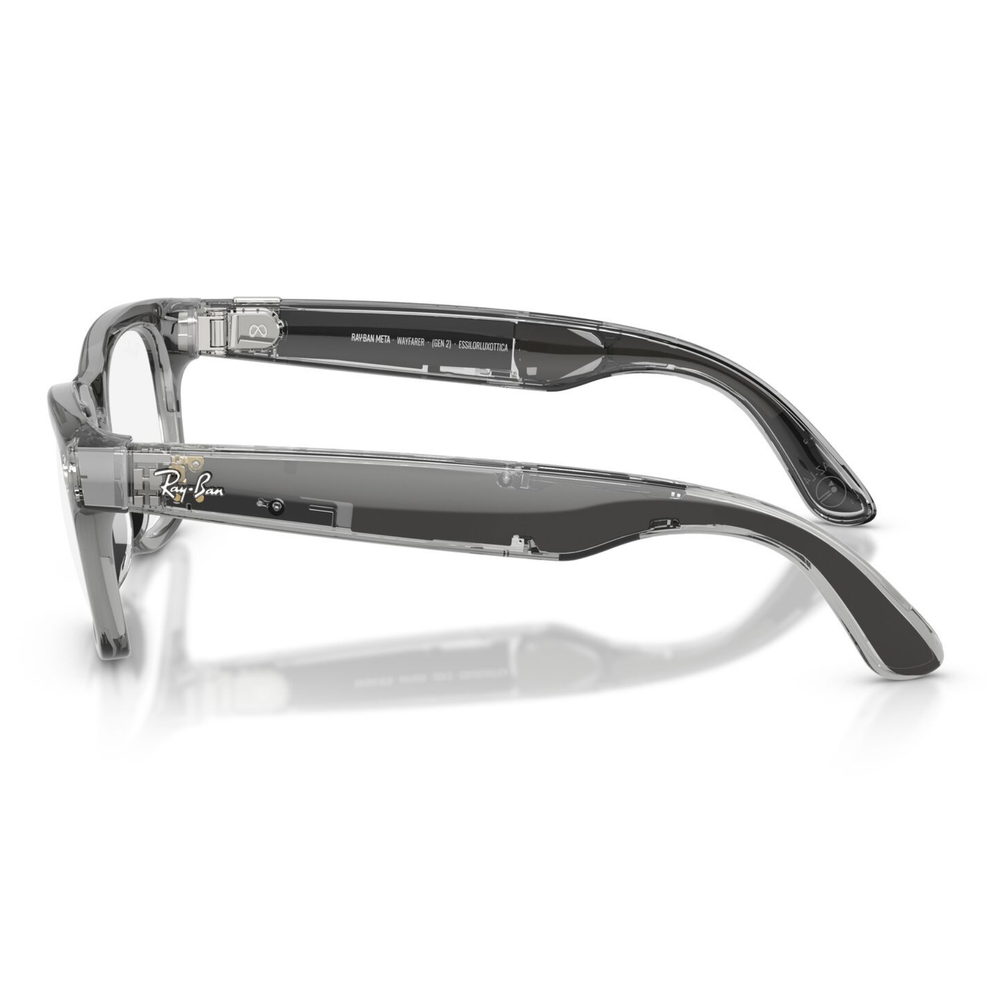 Lentes De Sol Ray-Ban Meta 0RW4012 Wayfarer Transitions Large Azul/Gri ...