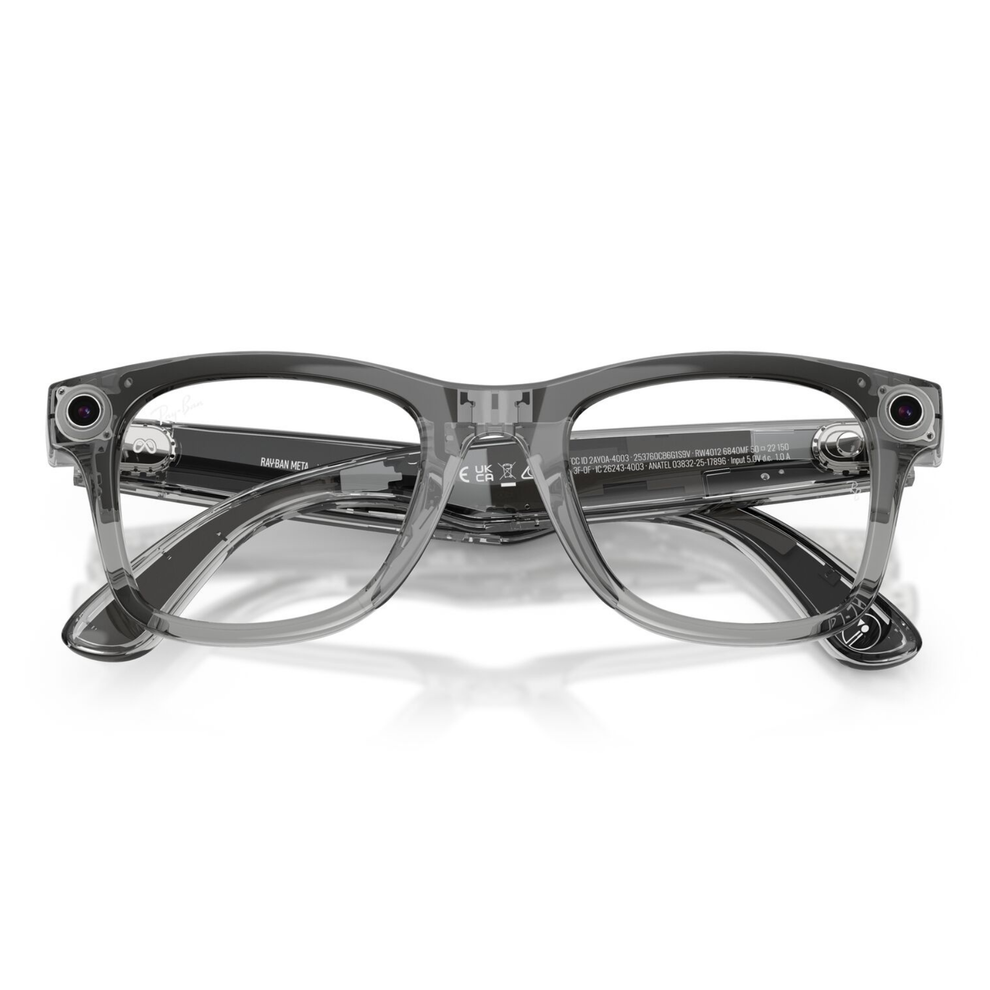 Lentes De Sol Ray-Ban Meta 0RW4012 Wayfarer Transitions Large Azul/Gri ...